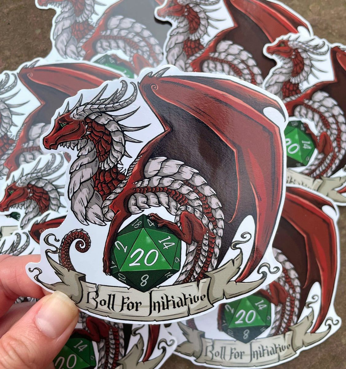 Roll for Initiative Dragon Vinyl Sticker – Little Dragon Designs